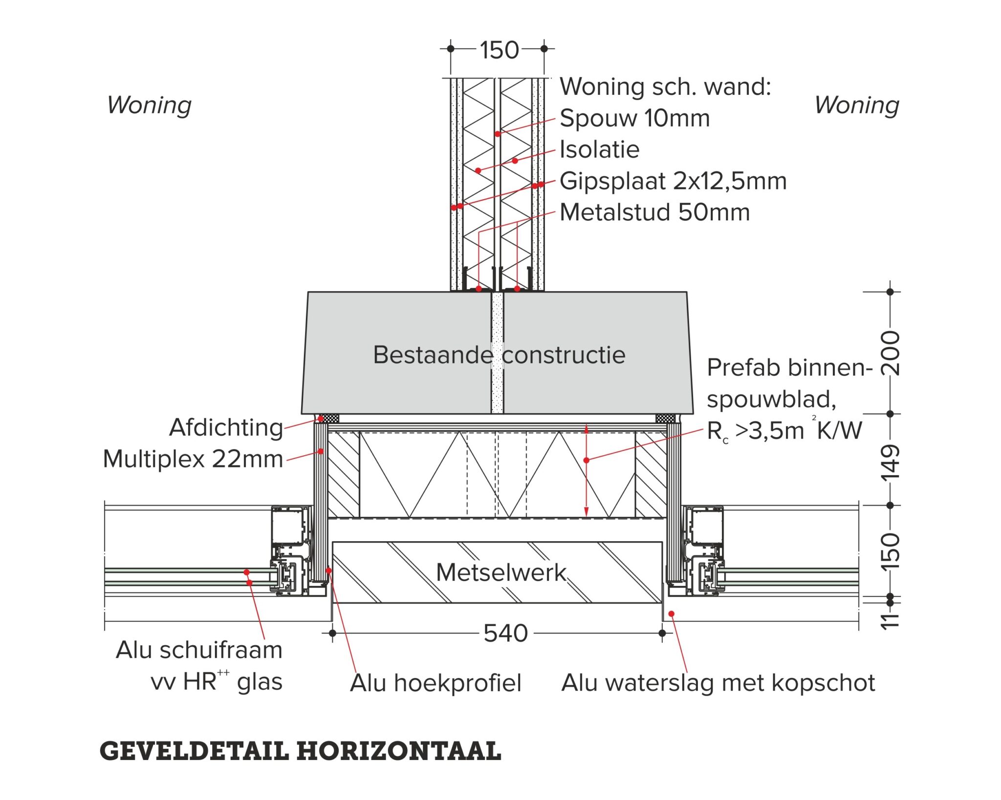 Verticaal schuifraam in hsb-gevel » Bouwwereld.nl