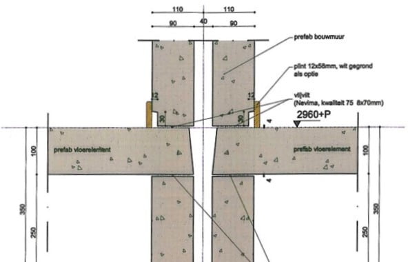 Geluidlekken bij aansluiting vloer-wand in prefab beton » Bouwwereld.nl